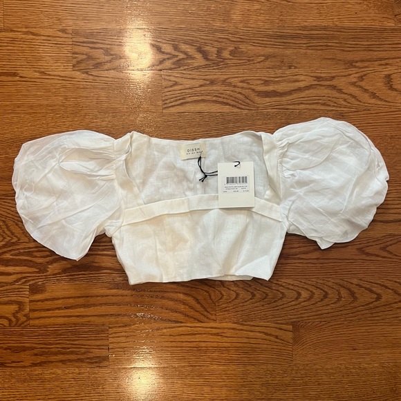 DISSH | Tops | Dissh White Linen Top | Poshmark